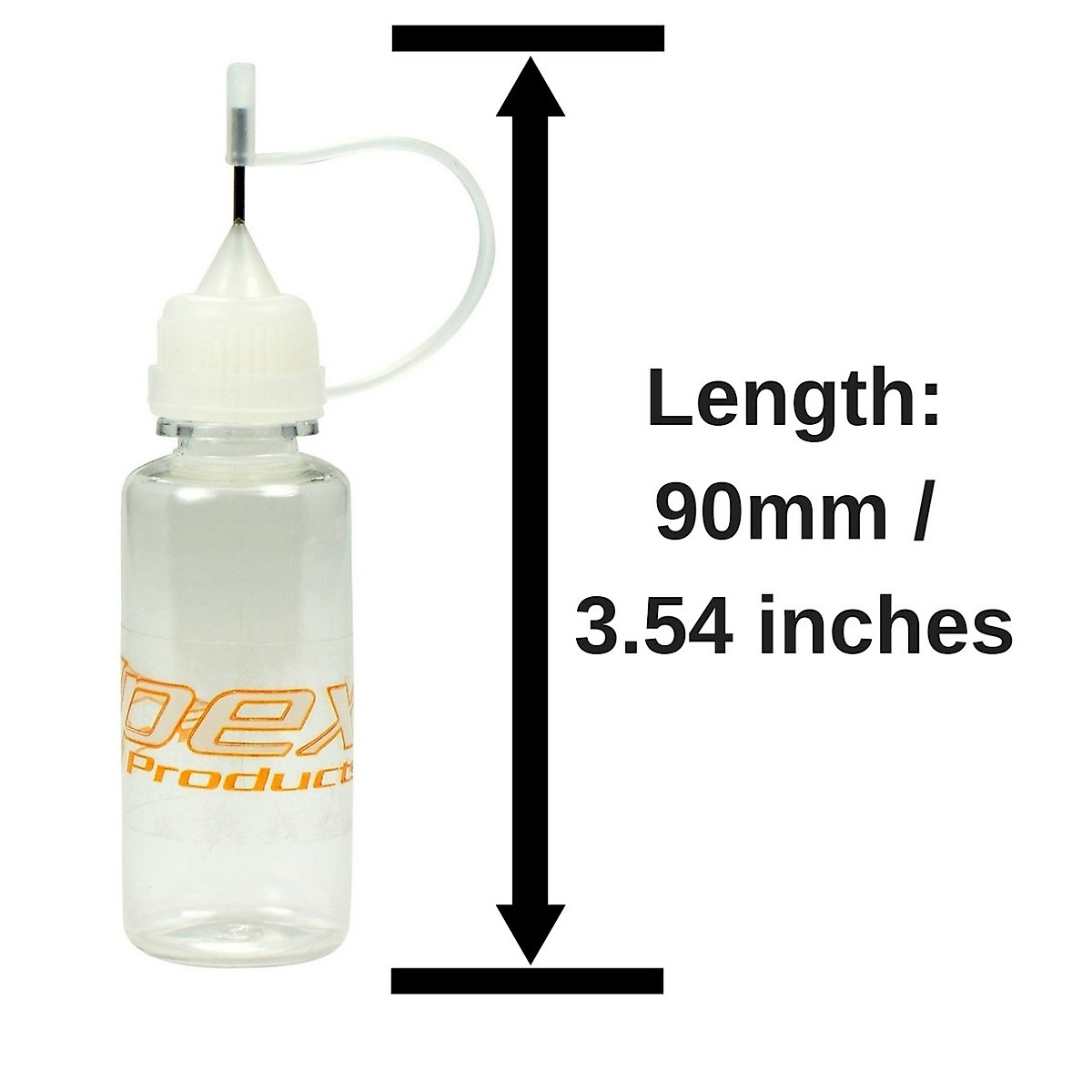 Apex RC Products 15ml / .5oz Oil/Fluid Dropper Plastic Bottle W/Needle Tip - 5 Pack 2101
