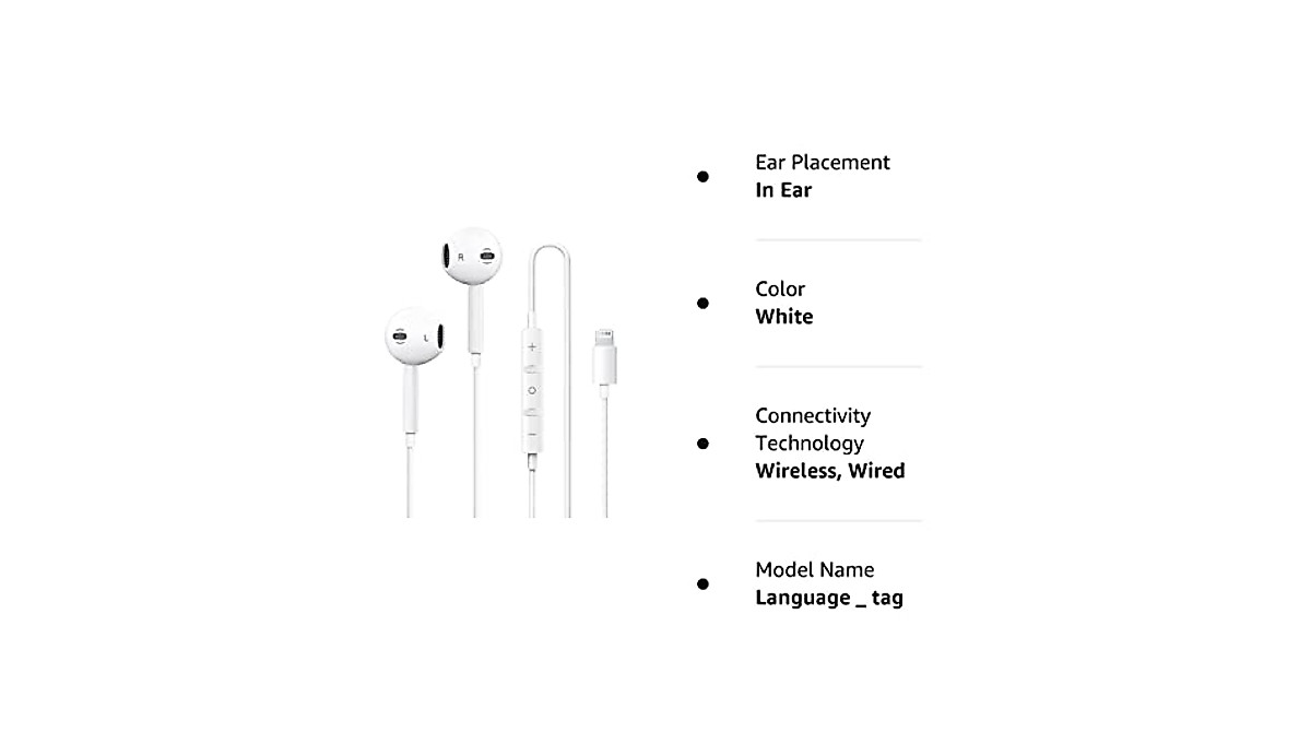 Apple MFi Certified Wired Earbuds for iPhone | Lightning