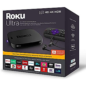 Roku 4670RW Ultra 4K HDR w/Premium JBL Headphones Streaming Media Player