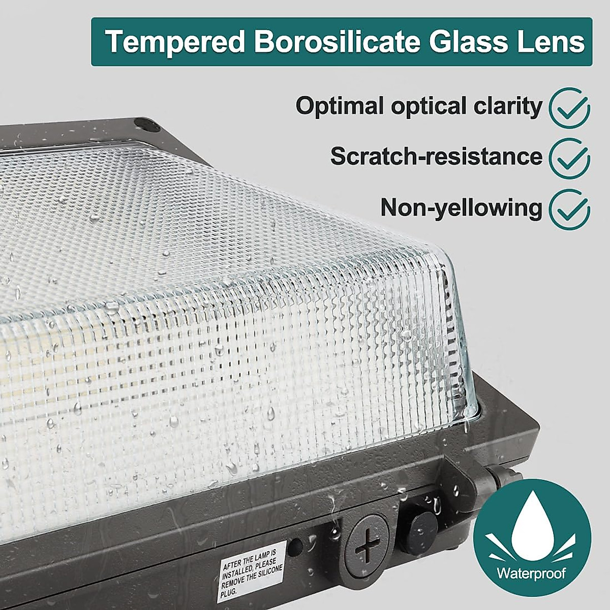 kadision 150W LED Wall Pack 120W 100W Adjustable, 19500lm 5000K 120-277V Dusk-to-Dawn Outdoor Lighting Exterior Light for House Parking Lot Warehouse Entrance, ETL Listed 4 Pack