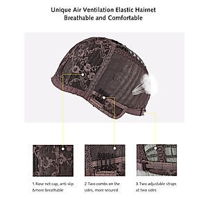 Rose bud Wavy Bob Wig with Bangs Natural Ombre Purple Wig Synthetic Hair Shoulder Length Short Curly Wigs for Women