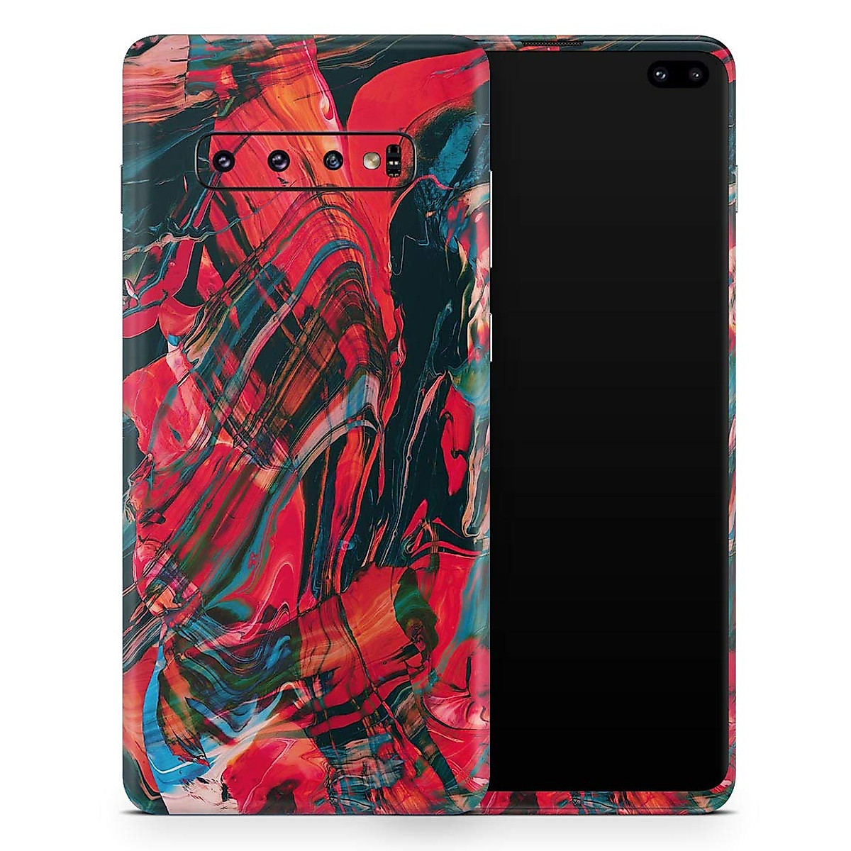 DesignSkinz Liquid Abstract Paint Remix V88 Protective Vinyl Decal Wrap Skin Cover Compatible with The Samsung Galaxy S20 (Screen Trim & Back Glass Skin)
