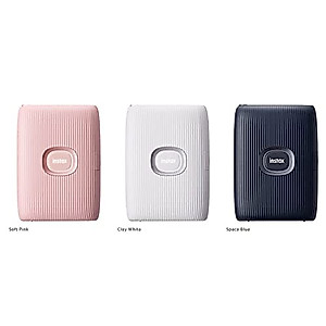 Fujifilm 16767208 Instax Mini Link 2 Smartphone Printer Soft Pink Bundle Instax Mini Twin Pack Picture Format Instant Daylight Film 20 Shots