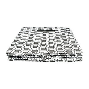 DII Collapsible Polyester Storage Cube, Honeycomb, Gray, Small
