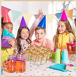 2 Pieces Ice Cream Cone Holder with 100 Pieces Disposable Wood Cones, 16 Holes Food Stand Acrylic Cone Display Stand Hand Roll Sushi Stand Rack for Weddings Baby Showers Birthday Parties Favors