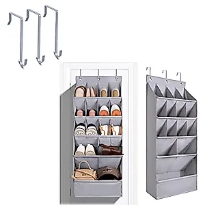 Fentec Over-the-Door-Shoe-Organizers Grey