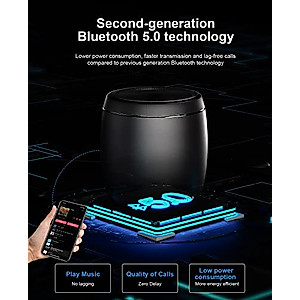 comiso Bluetooth Speakers with Stereo Sound, Punchy Bass Mini Speaker with Built-in-Mic, Hands-Free Call, Small Speaker with Brief Design. Portable Speaker for Hiking, Biking, Car, Gift, iPhone.