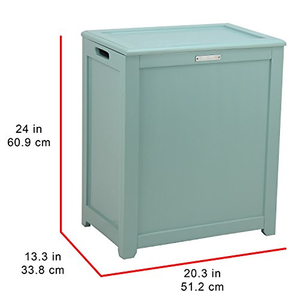 Oceanstar RH5513C Storage Hamper, Laundry Hamper, Turquoise