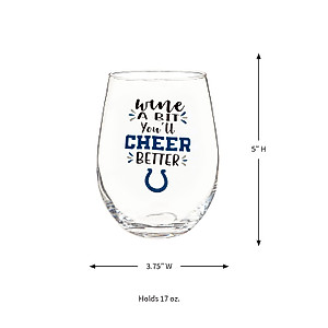 Team Sports America Indianapolis Colts, 17oz Boxed Stemless WIne Glass