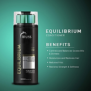 TRUSS Equilibrium Conditioner and Shampoo Set Bundle with Scrub Therapy Scalp Exfoliant Treatment