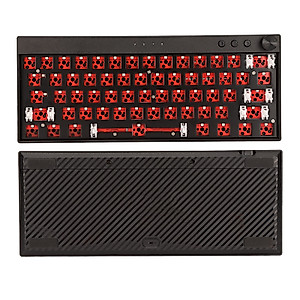 ASHATA WL61PLUS 60% RGB DIY Mechanical Keyboard, 61 Keys Hot Swappable 5Pin 3Pin Switch, Bluetooth 5.0/USB C Wired/2.4GHz Customized Gaming Keyboard Kit(Black)