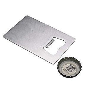 Ponpong Stainless Steel Credit Card Beer Bottle Openers, 10 Pieces