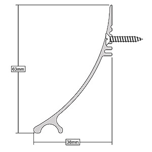 STORMGUARD 07SR0140914A 63-914 mm Aluminium SRD 63mm RAIN Deflector Weather DRIP BAR 914MM