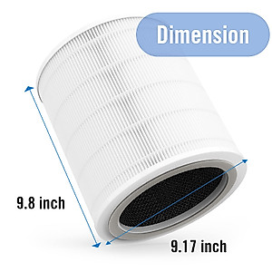 FMDZFL Core 400S Replacement Filter, Compatible with Levoit Core 400S, Part# Core 400s-RF, White, 1 Pack.