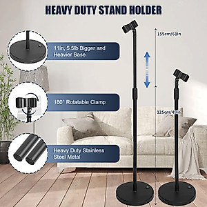 Hands Free Hair Dryer Stand Holder - 61in Adjustable Height Blower Stand Holder Floor Stand, Heavy Duty Metal Blow Dryer Stand with Heavy Base, 180° Rotatable Lady Hair Drying Holder for Women Pets