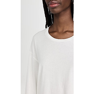 SLVRLAKE Women's Long Sleeve Skate Tee, Natural White, XS