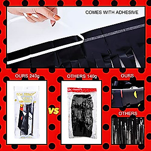 Bupelo Mickey Birthday Party Supplies, 2 Pack Mickey Theme Tinsel Foil Fringe Curtains,Cartoon Mouse Patterns Photo Booth Prop Backdrop Streamer, Mickey Birthday Party Decorations, Room Decor for Kids