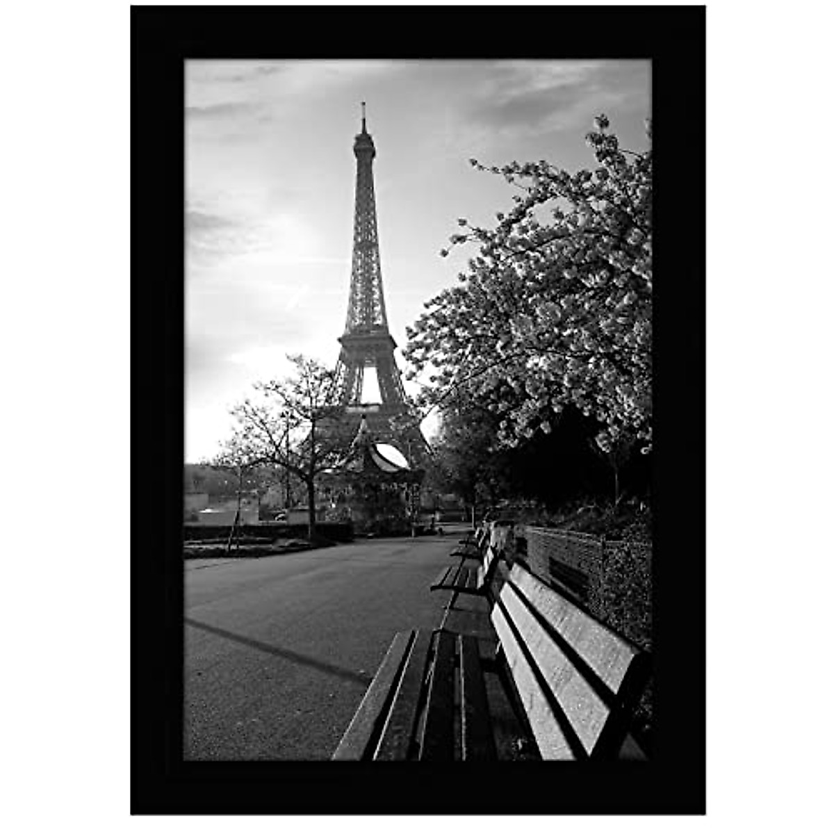 Americanflat 8x12 Picture Frame in Black Movable Sawtooth Hanger- Wall and Tabletop Easel & 11x14 Black Picture Frame - Displays 8x10 With Mat or 11x14 Without Mat