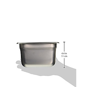 Winco SPJM-604 Anti-Jamming Steam Pan, 1/6 by 4-Inch, 24-Gauge,Stainless Steel,Medium