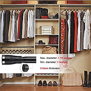 Closet Rods for Hanging Clothes - 30 to 45 inch Adjustable Closet Poles for Hanging Clothes No Drilling, Stainless Steel Heavy Duty Clothes Rod for Closet, Wardrobes