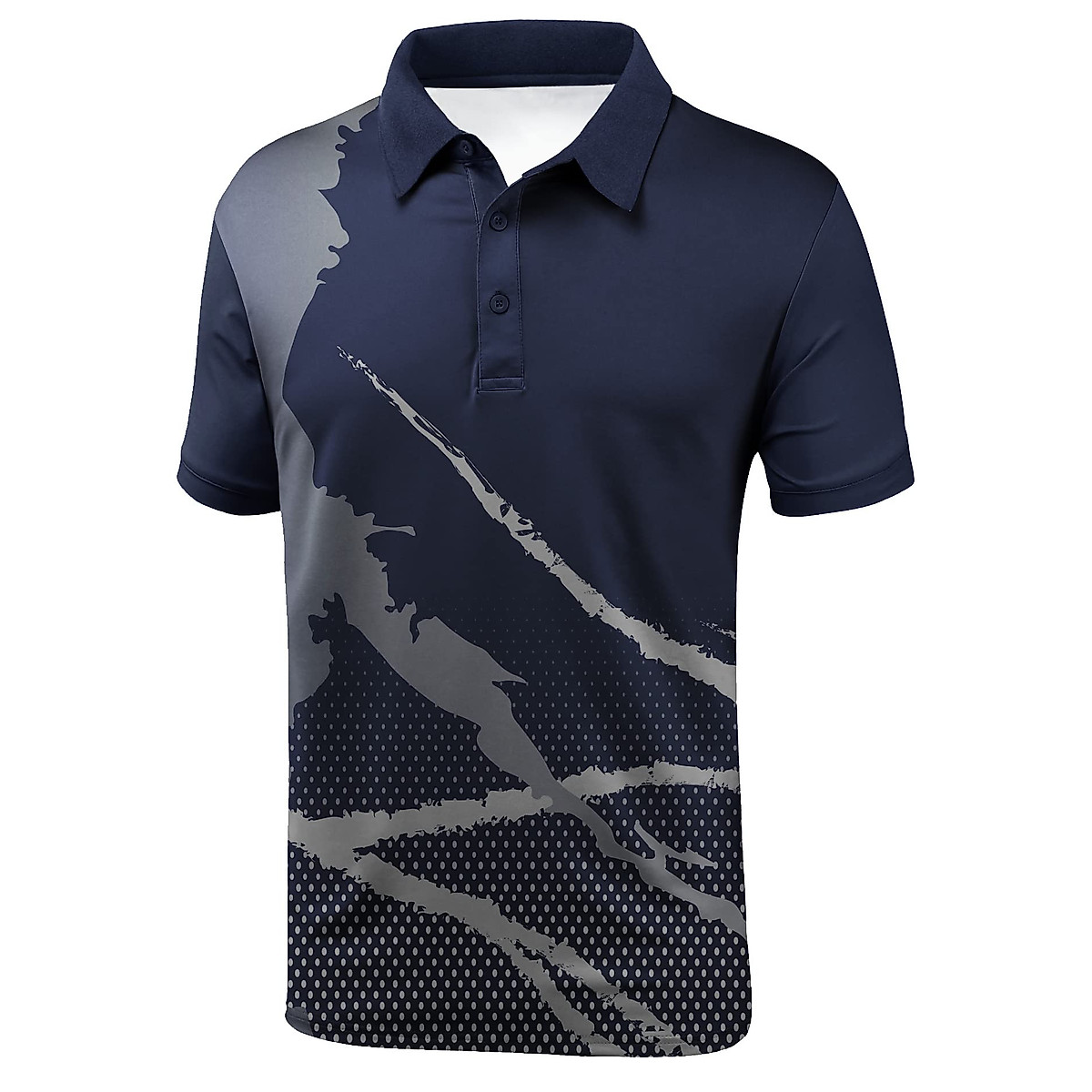 JACKETOWN Golf Polo Shirts for Men Moisture Wicking Sports T-Shirts Short Casual Polo