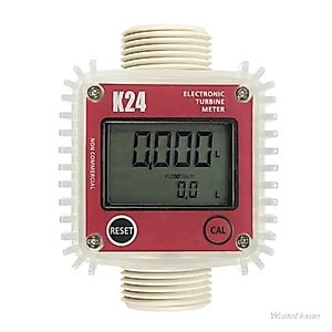 Flow Meter K24 Digital Fuel Flow Meter Gau Voor Chemicaliën Vloeibare Water Ultrasone Oil Flow Meter High Stability and Convenient Operation (Color : Rojo, Size : A)