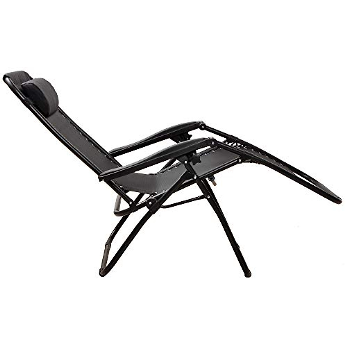 BalanceFrom Adjustable Zero Gravity Lounge Chair Recliners for Patio, Pool with Cup Holder (Black)