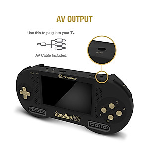 Hyperkin SupaBoy Blackgold Portable Pocket Console for Super NES/Super Famicom - Super NES