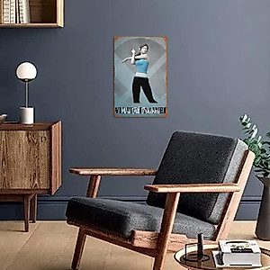 Wii Fit Trainer Game Poster Metal Sign Tin Metal Retro Wall Decor for Home,Street,Gate,Bars,Club