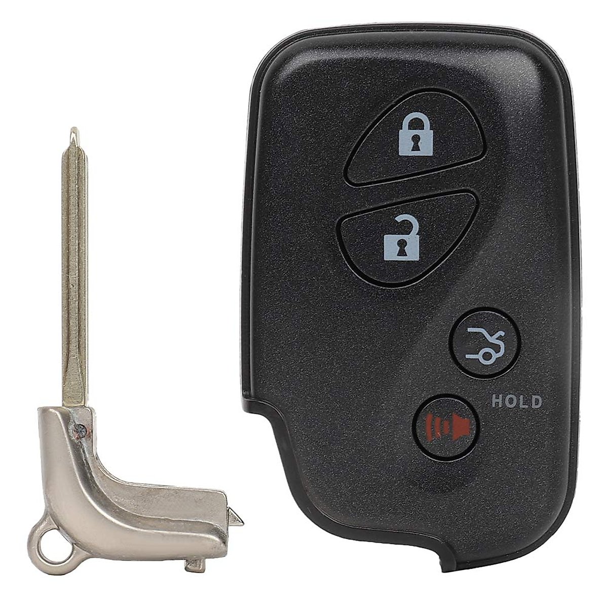 ZENITHIKE Replacement Keyless Entry Smart Proximity Remote Key Fob 4-Buttons Key Uncut Blade Replacement for L EXUS ES350 HYQ14AAB 1551A-14AAB 89904-30270 0140 271451-0140 Set of 1