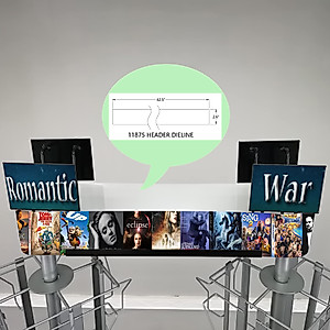 FixtureDisplays® DVD, CD, BlueRay, Literature,Greeting Card Postcard Rack Display High Capacity 64 Adjustable Pockets 5.1" to 10.6" Wide, up to 8" Tall Cards 11875NEWNF