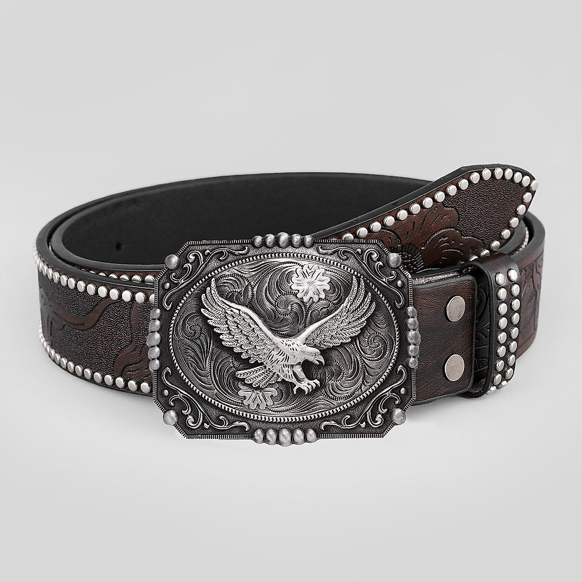 Absbolo Eagle Belt Buckle for Men Women Cowboy Rodeo Large Western Belt Buckle for Cowboys Cowgirls