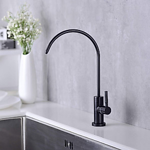 Anpean Drinking Water Faucet, Lead-Free, SUS304 Stainless Steel Kitchen Water Filter Faucet for Reverse Osmosis and Water Filtration Systems, Matte Black