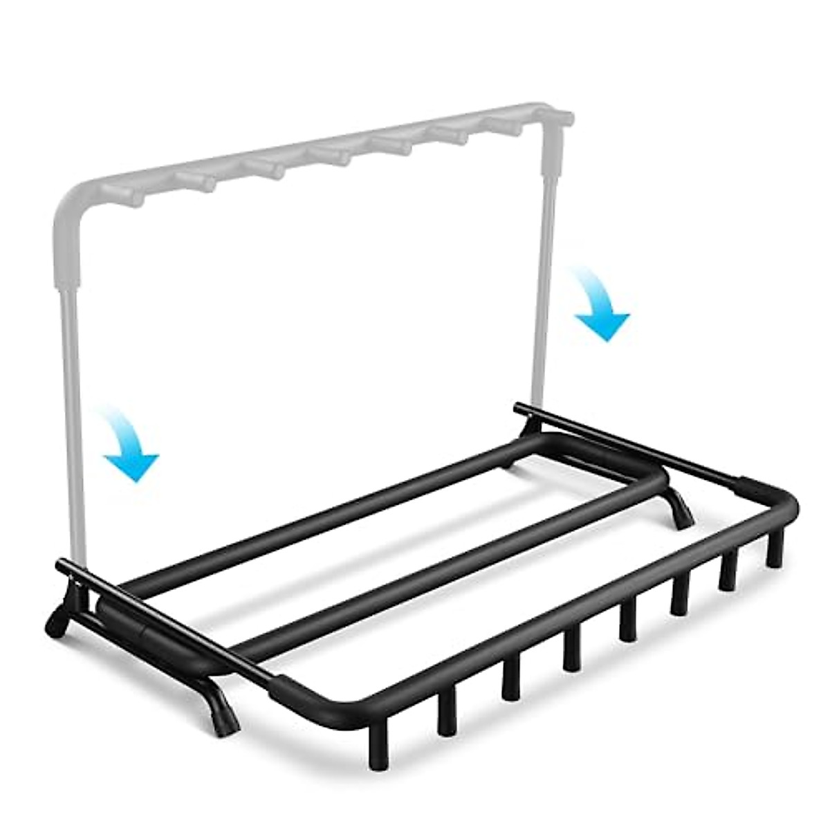 AW 7 Seven Holder Multi Guitar Folding Stand Band Stage Bass Acoustic Guitar Display Rack