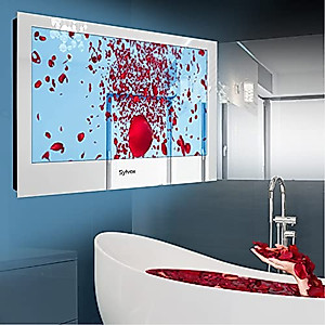 SYLVOX 24-inch Waterproof TV, Full HD, Magic Mirror Bathroom TV, Suitable for Bathrooms,Hotels,Saunas