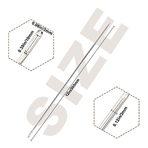 2 PCS 12'' Professional Upholstery Needle, Long Sewing Needles, Long Straight Upholstery Hand Needles, Large Eye Hand Sewing Needles, for Home Upholstery, Carpet, Leather, Canvas Repair Stitching