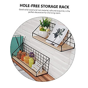 HOMOCONO 1pc Storage Rack Home Supplies Rack Sundries Organizing Holder Storage Mounted Shelves for Storage Multifunctional Wall Shelf Useful Wall Shelf House Gadgets Home Items Solid Wood