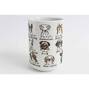 Mino ware Japanese Ceramics Sushi Yunomi Chawan Tea Cup Various Dogs made in Japan (Japan Import) YAY051