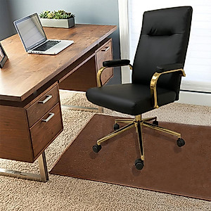 Office Chair Ergonomic Desk Chair，Swivel Computer Desk Chair with Adjustable Height and Wheels，High Back Leather Executive Chair with Lumbar Support,Black