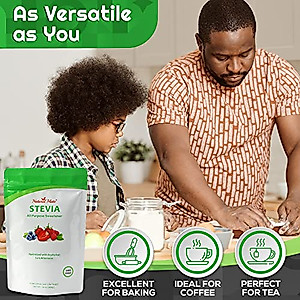 Natural Mate Zero Calorie Sweetener, 16 oz - Organic Stevia Granular Powder Blended with Erythritol - 2:1 Sugar Replacement for Keto, Paleo, Low GI