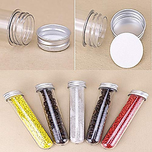 45ml Clear Plastic Test Tubes, 25x140mm Tube for Sample, for Scientific Experiments, Party, Decorate The House, Candy Storage, 6 Pcs.