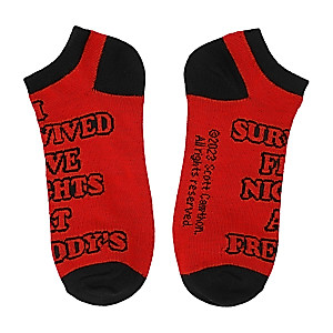 Bioworld Five Nights At Freddy's Menacing Characters Adult 5-Pair Ankle Socks
