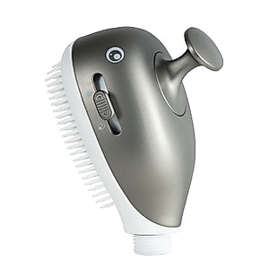 Aonbor Baby Bath Shower Head, Shark Bath Sprayer for Kids with Soft Silicone Brush Gunmetal Gray, Suitable for Children & Adults, Single Shower Head