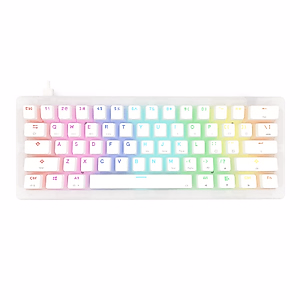 GK GAMAKAY K61 Pro 60% RGB Gasket Mechanical Keyboard, Bluetooth/USB-C Wired/2.4GHz Wireless 61 Keys Hot Swap Gaming Keyboard with CNC Acrylic Base Pudding PBT/ABS Keycaps (Gateron Red Switch)