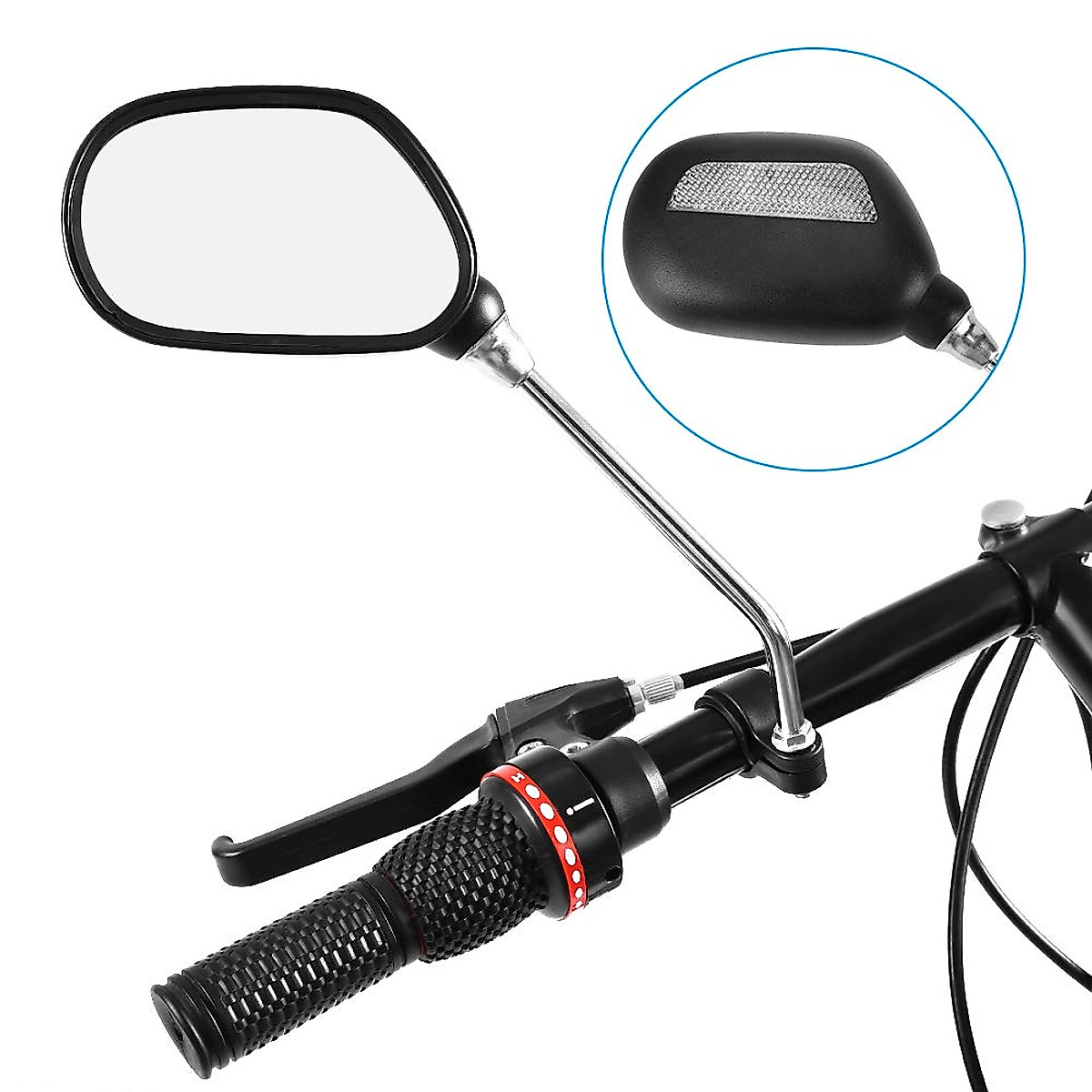 Bike Rearview Mirrors, Adjustable Rotatable Handlebars Glass Bicycle Mirrors,360 Rotation Rearview Mirror for Mountain Bike, Bicycle