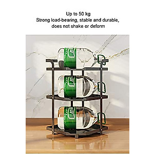 YUEGOO Kitchen Sinks Solid Under Sink Storage Multipurpose Storage Organiser,Adjustable Kitchen Organizer,Multi Purpose Bathroom Under Sink Unit Shelf Organiser Storage Tidy Under/Black/4 Floors