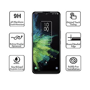 Douglass TCL 4X 5G Screen Protectors (3 Pack), 9H Tempered Glass Film for TCL 4X 5G/TCL 20A 5G Anti-Scratch Anti-Fingerprint Glass Screen Protectors Zero Bubbles Ultra-clear 99.99%