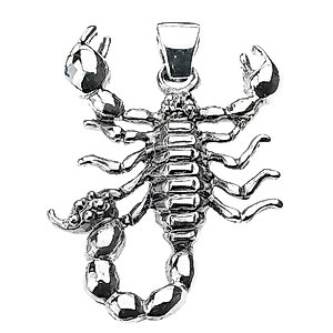925 Sterling Silver Stunning Scorpio Zodiac Charm Scorpion Pendant