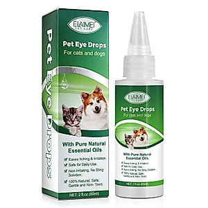 Dog Eye Drops, Eye Cleaner for Dogs & Cats Supports Eyes Infection Relief, Redness & Allergy Eyes Relief, Remove Tear Stain & Eye Debris - Pet Eye Gentle Care Supplement Cats Drops for Eyes - 2 fl oz…