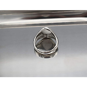 Customized 925 Sterling Silver Script Letter Oval Charm Custom Initial Signet Ring